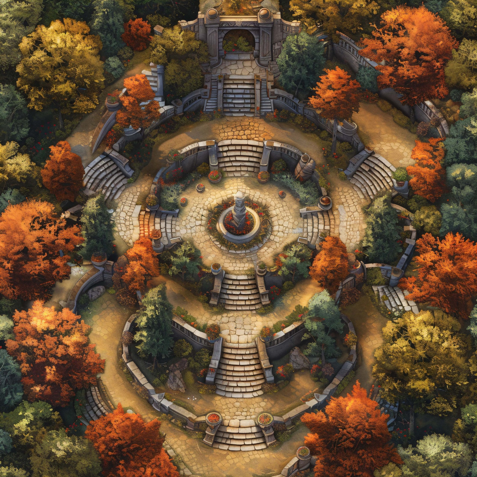 10 Gardens Battle Maps, Dnd Battlemap, Pathfinder, D&D, Dungeons and ...