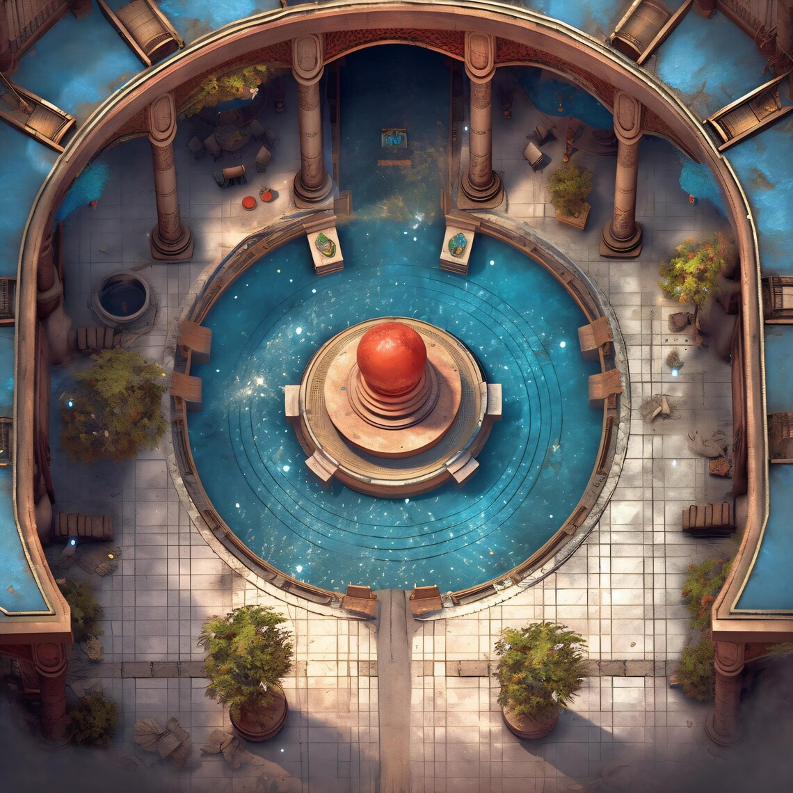 10 Temple Battle Maps, Dnd Battlemap, Pathfinder, D&D, Battlemap ...