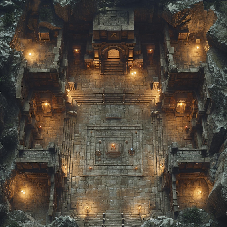 10 Underground Ruins Maps, Pathfinder, D&D, Battlemap, Dungeons and ...