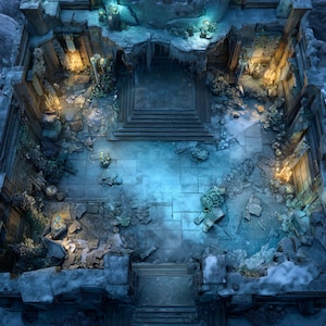 10 Gridless Ice Castle Battle Maps | VTT Pack for Dnd, Pathfinder ...