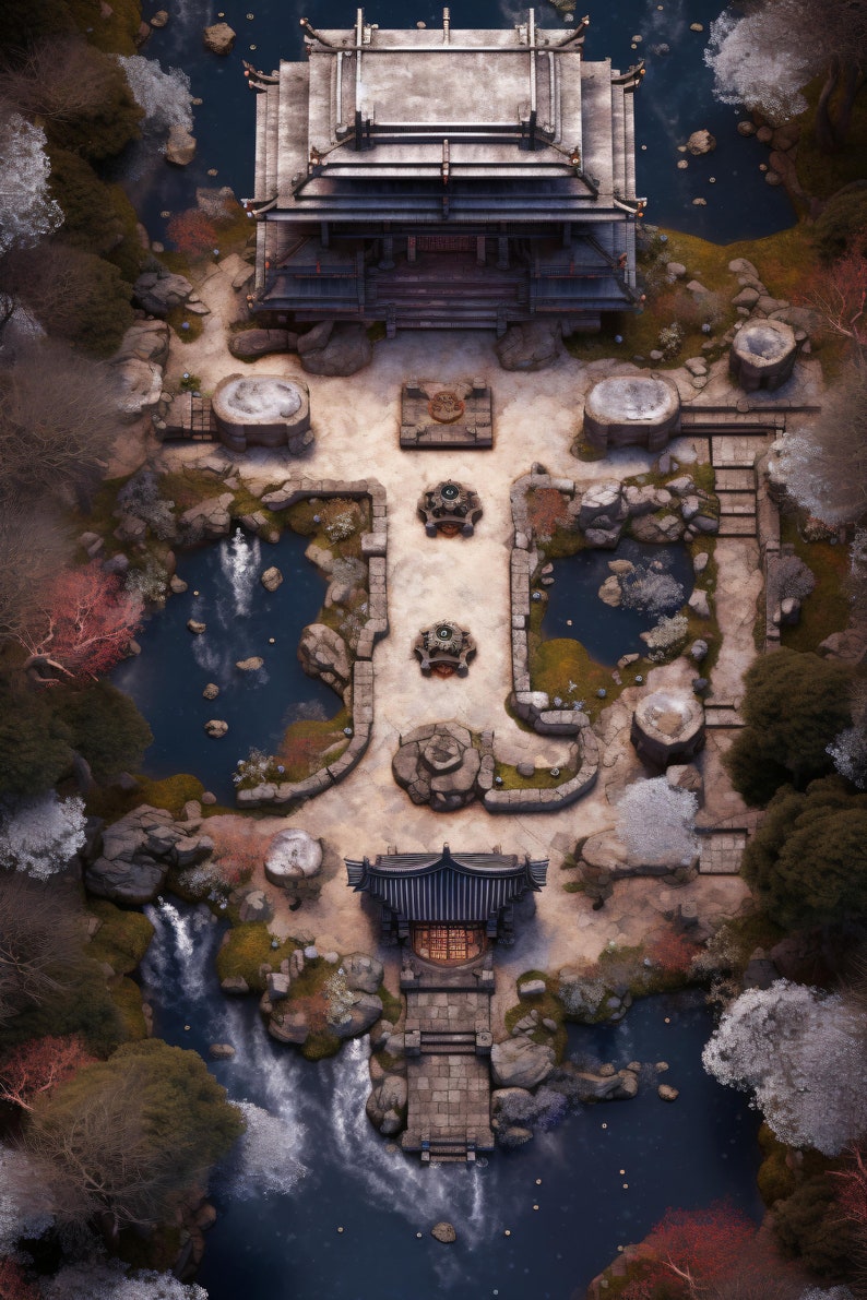 13 Dojo / Training Grounds Battle Maps, Pathfinder, D&D, Battlemap ...