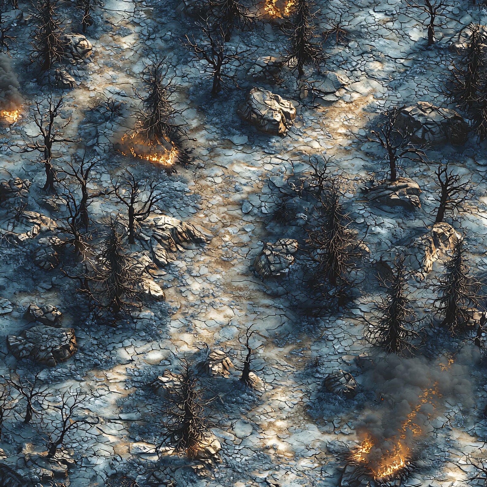 10 Charred Forest Battlemaps, Dnd Battle Map, Pathfinder, D&D ...