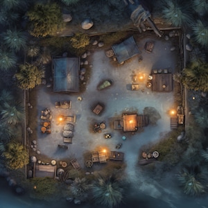 16 Camp Maps, Dnd Battle Map, Pathfinder, D&D, Battlemap, Dungeons and ...