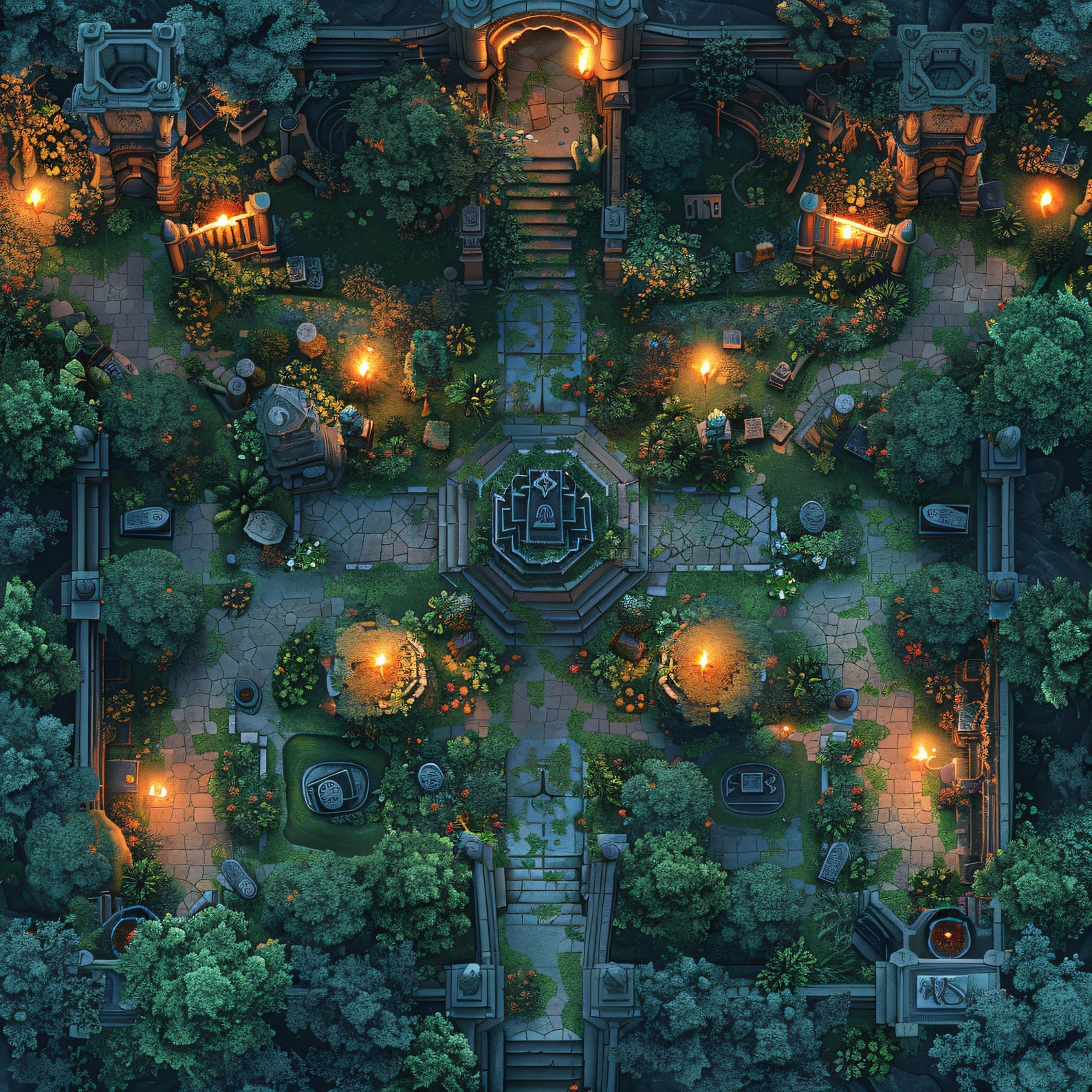 20 Graveyards Battle Maps 2 , Dnd, Pathfinder, D&D, Battlemap, Dungeons ...