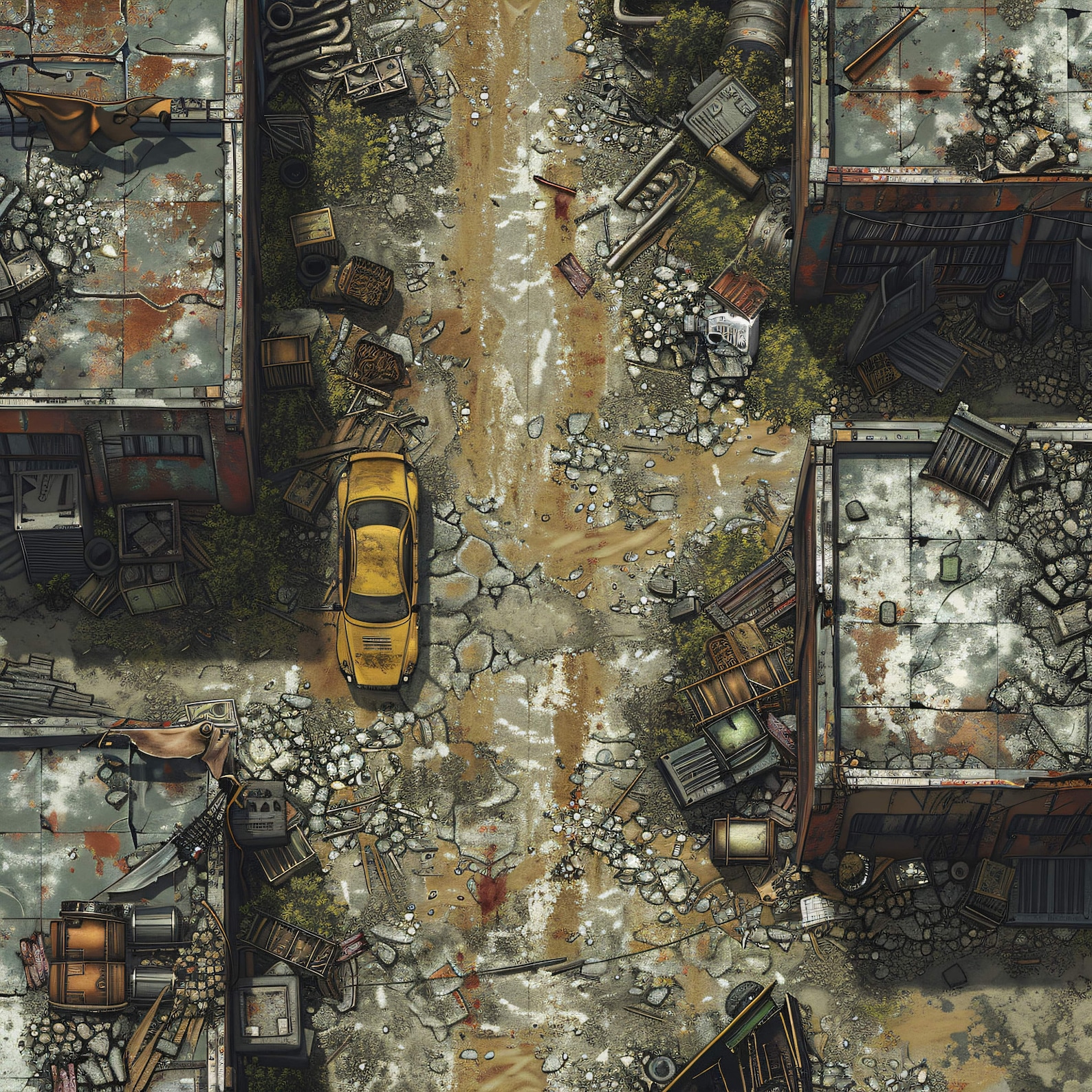 10 Cyberpunk City Streets Battlemaps, Sci Fi, Cyberpunk, D&D, Shadowrun ...