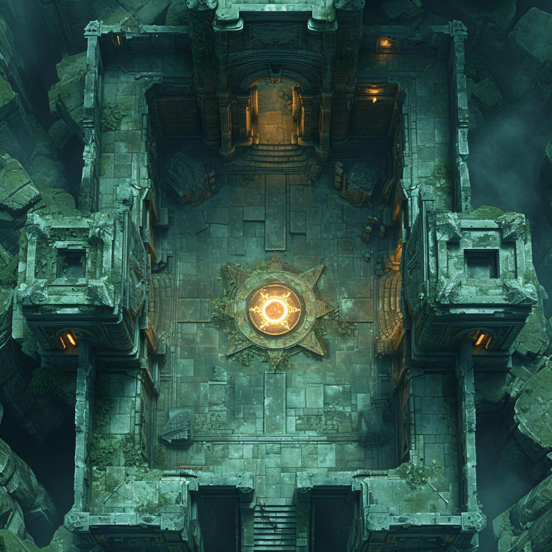 10 Underground Ruins Maps, Pathfinder, D&D, Battlemap, Dungeons and ...