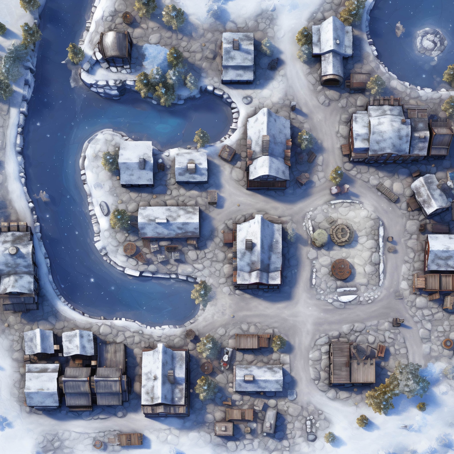 11 Snow/ice Battlemaps, Dnd Battle Map, Pathfinder, D&D, Battlemap ...