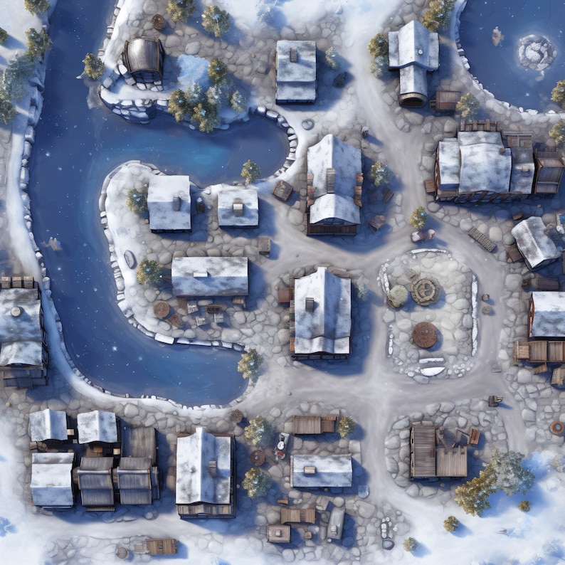 11 Snow/ice Battlemaps, Dnd Battle Map, Pathfinder, D&D, Battlemap ...