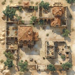 10 Desert Temple Pilgrimage Maps, Pathfinder, D&D, Battlemap, Dungeons ...
