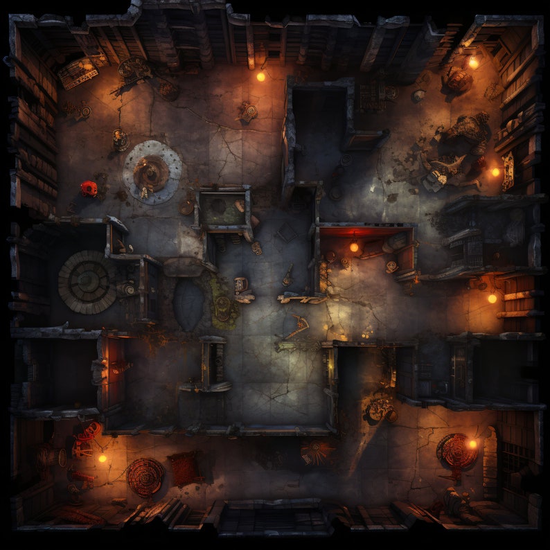 16 Haunted Battle Maps, Dnd Battlemap, Pathfinder, D&D, Battlemap, Dungeons and Dragons, Roll20 ...