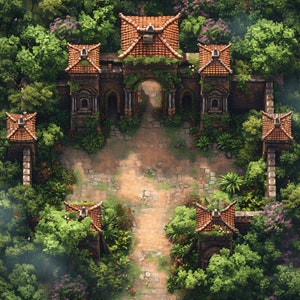 20 Lost Temple/city Battle Maps, Dnd Battle Map, Pathfinder, D&D ...