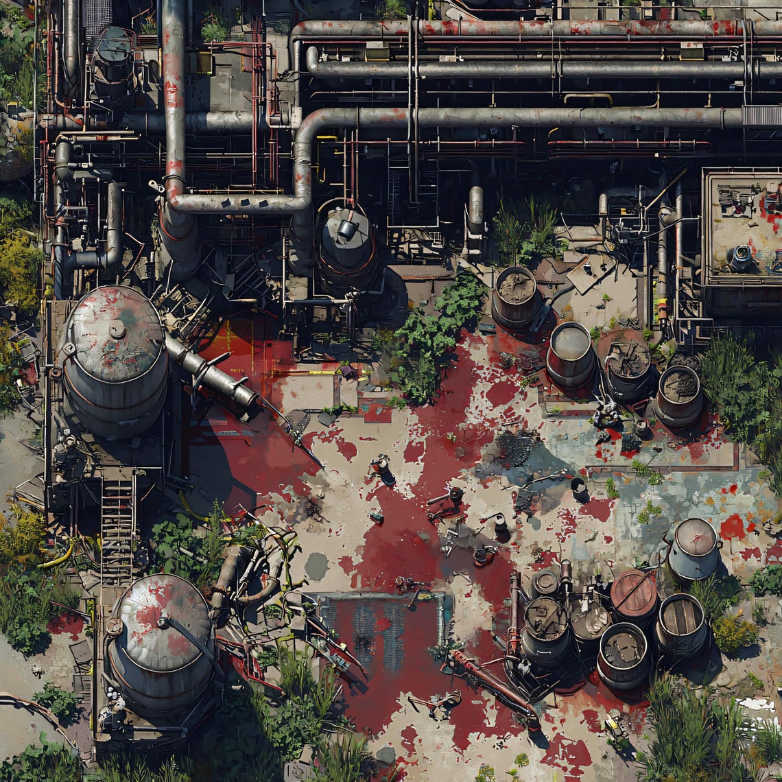 10 Cyberpunk Biohazard Battlemaps, Sci Fi, Dnd Battle Map, Cyberpunk, D ...