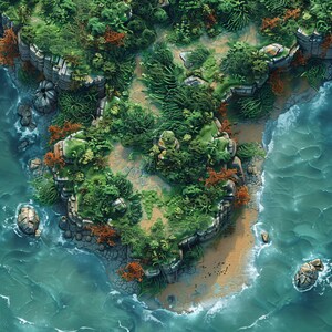 10 Coastal Cliffs Battlemaps, Dnd Battle Map, Pathfinder, D&D ...