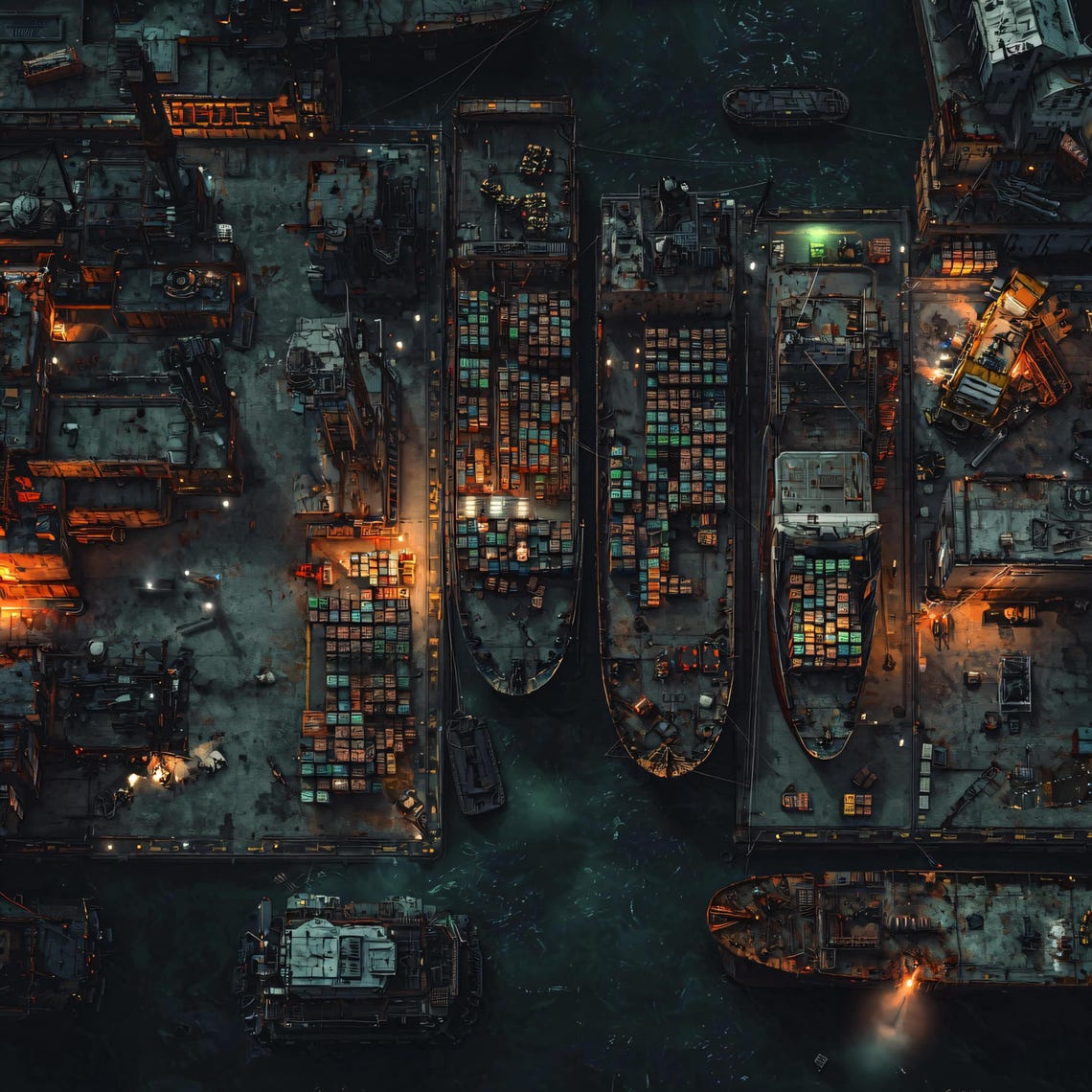 10 Cyberpunk Shipyard / Spaceport Battlemaps, Sci Fi, Dnd Battle Map, D ...