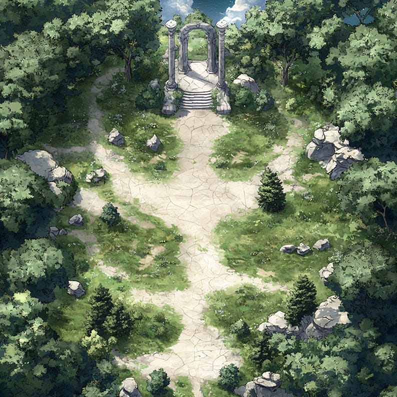 10 Shrine Battle Maps, Dnd Battle Map, Pathfinder, D&D, Battlemap ...