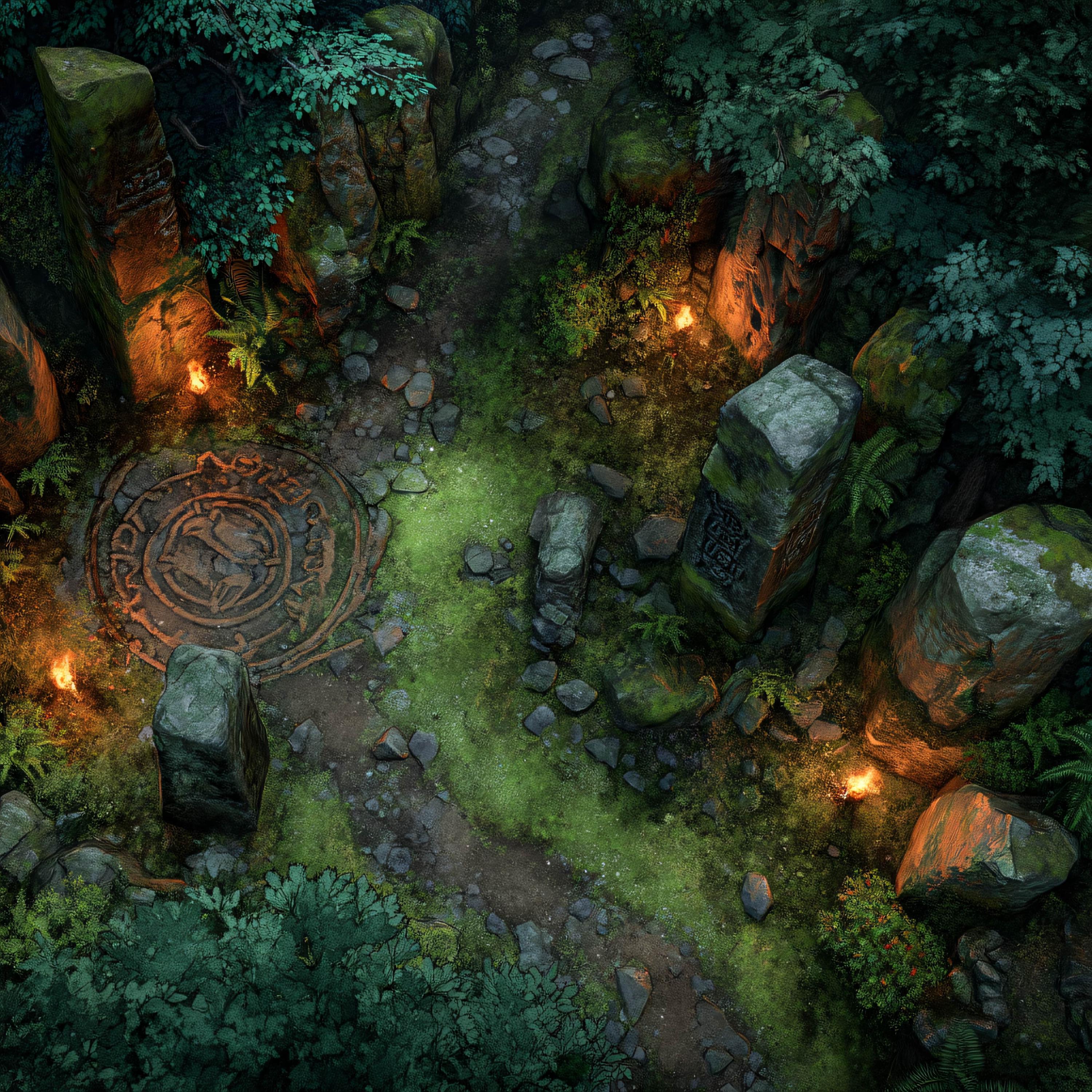 10 Gridless Jungle Expedition Battle Maps | VTT Pack for Dnd ...