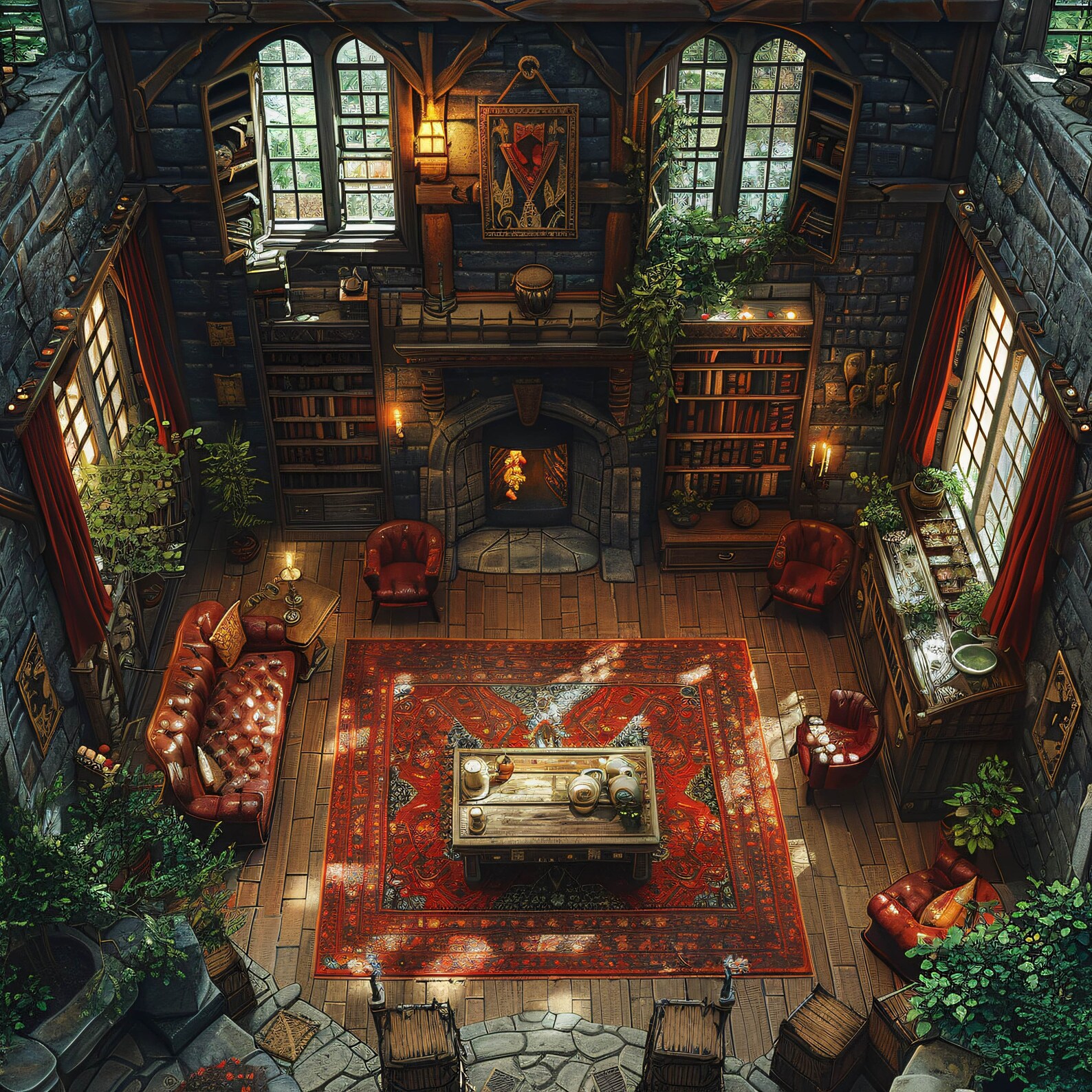 10 Villa/manor/estate Forest Battle Maps | VTT Pack for Dnd, Pathfinder & Ttrpgs | High-res AI ...