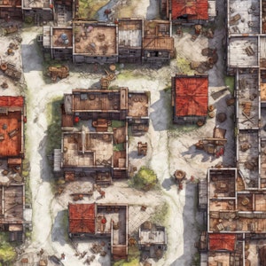 10 Slums Battle Maps, Dnd Battle Map, Pathfinder, D&D, Battlemap ...