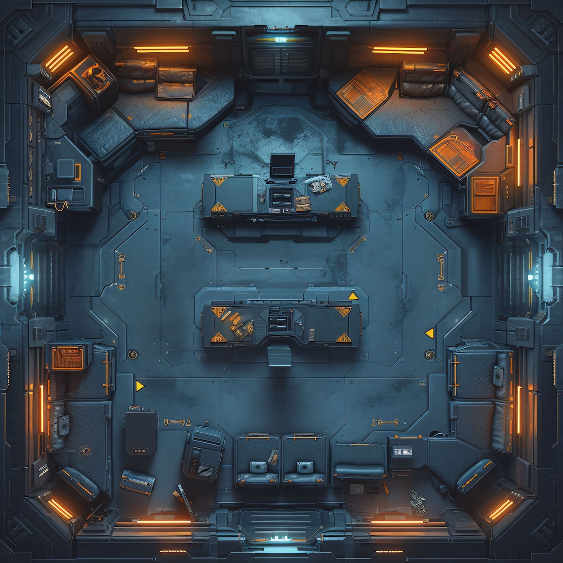 10 Cyberpunk Factory Battlemaps, Sci Fi, Dnd Battle Map, Cyberpunk, D&D, Shadowrun, Roll20 ...