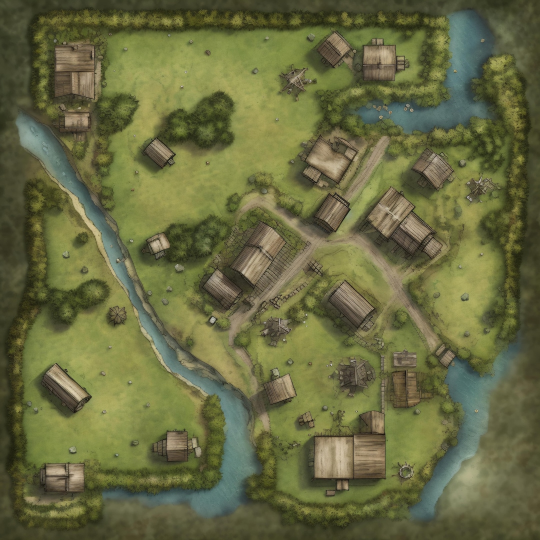 10 Town Battle Maps, Dnd Battle Map, Pathfinder, D&D, Battlemap, Dungeons and Dragons, Roll20 ...