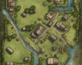 Winter Village Battle Map, Dnd Battle Map, D&D, Battlemap, Dungeons and ...