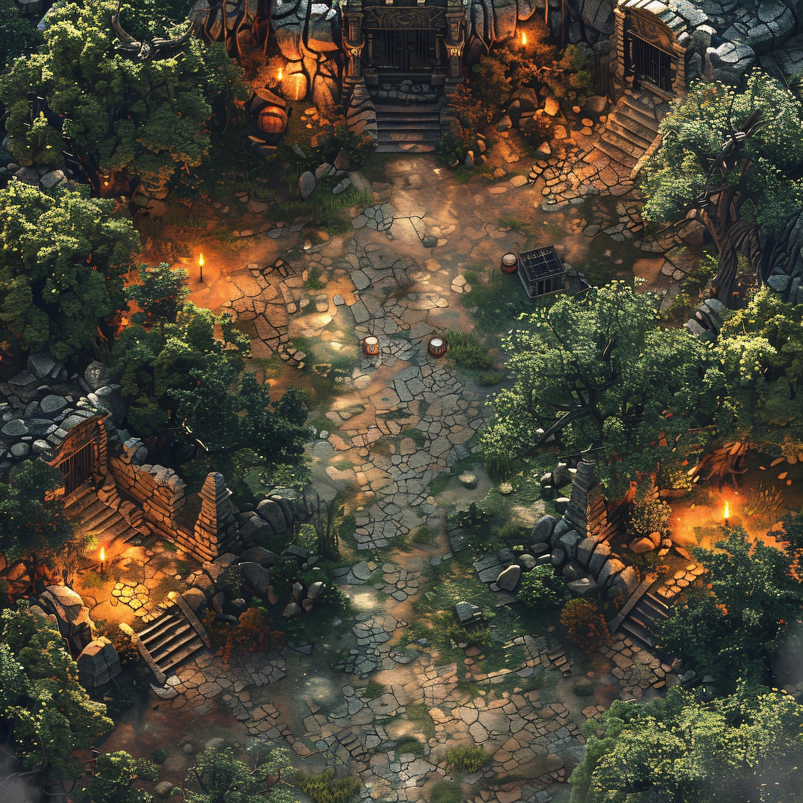 10 Camp Battle Maps, Dnd Battle Map, Pathfinder, D&D, Battlemap ...