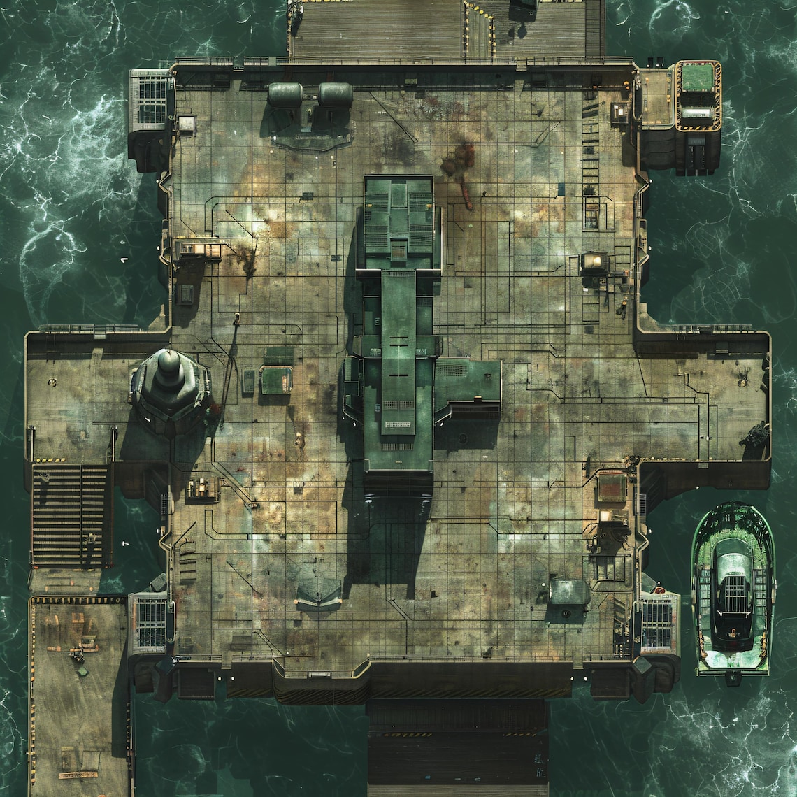 10 Cyberpunk Docks/warehouses Battlemaps, Sci Fi, Cyberpunk, D&D ...