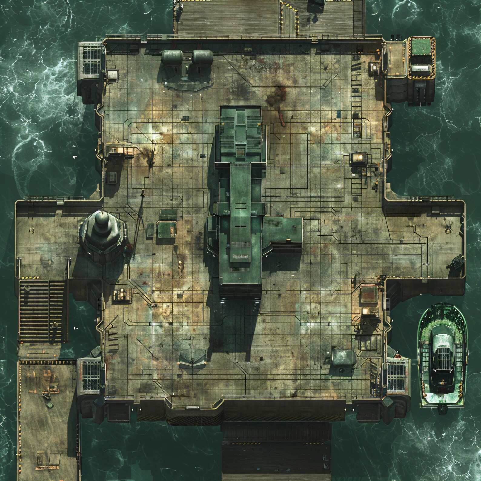 10 Cyberpunk Docks/warehouses Battlemaps, Sci Fi, Cyberpunk, D&D ...