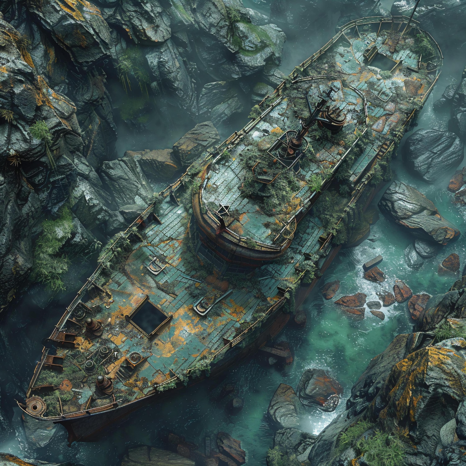 10 Cyberpunk Ship/spaceship Wreck Battlemaps, Sci Fi, Dnd Battle Map, D ...