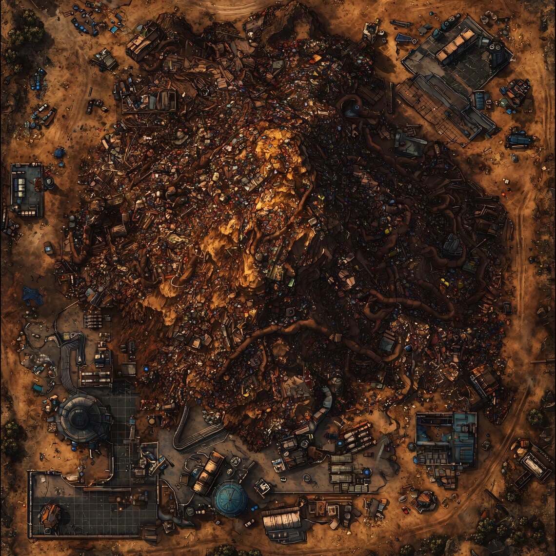 10 Cyberpunk Biohazard Battlemaps, Sci Fi, Dnd Battle Map, Cyberpunk, D ...