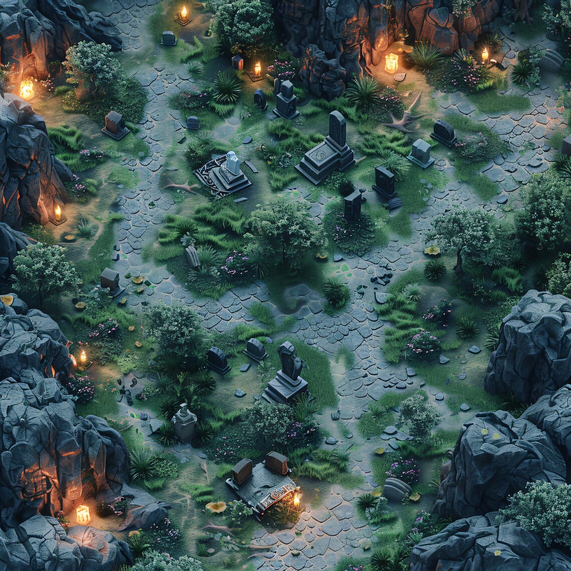 20 Graveyards Battle Maps 2 , Dnd, Pathfinder, D&D, Battlemap, Dungeons ...