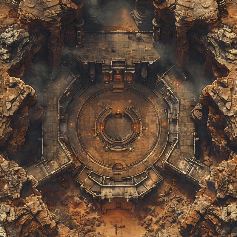 10 Cyberpunk Desert Battlemaps, Sci Fi, Dnd Battle Map, Cyberpunk, D&D ...