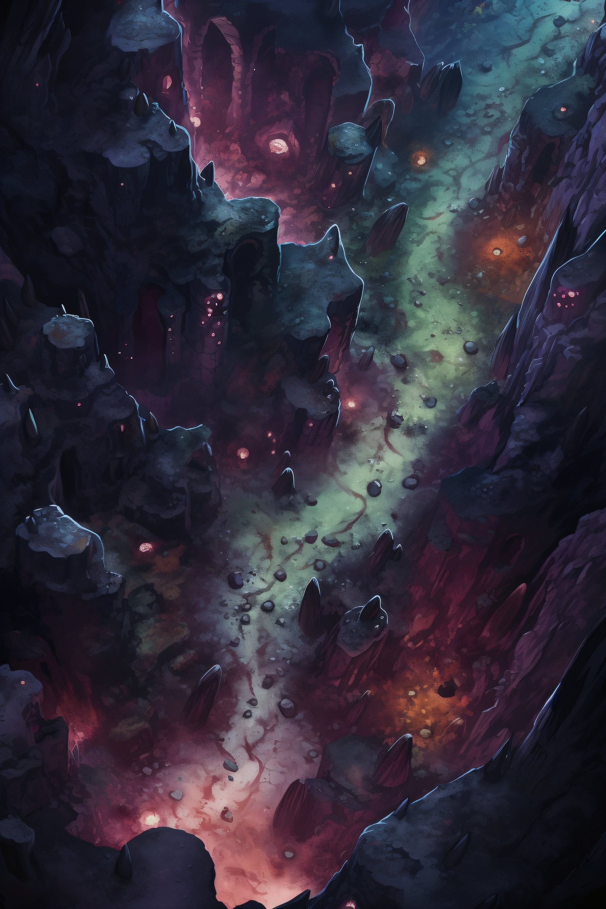 17 Alien Planet Battle Maps, Cyberpunk, Starfinder, D&D, Battlemap ...