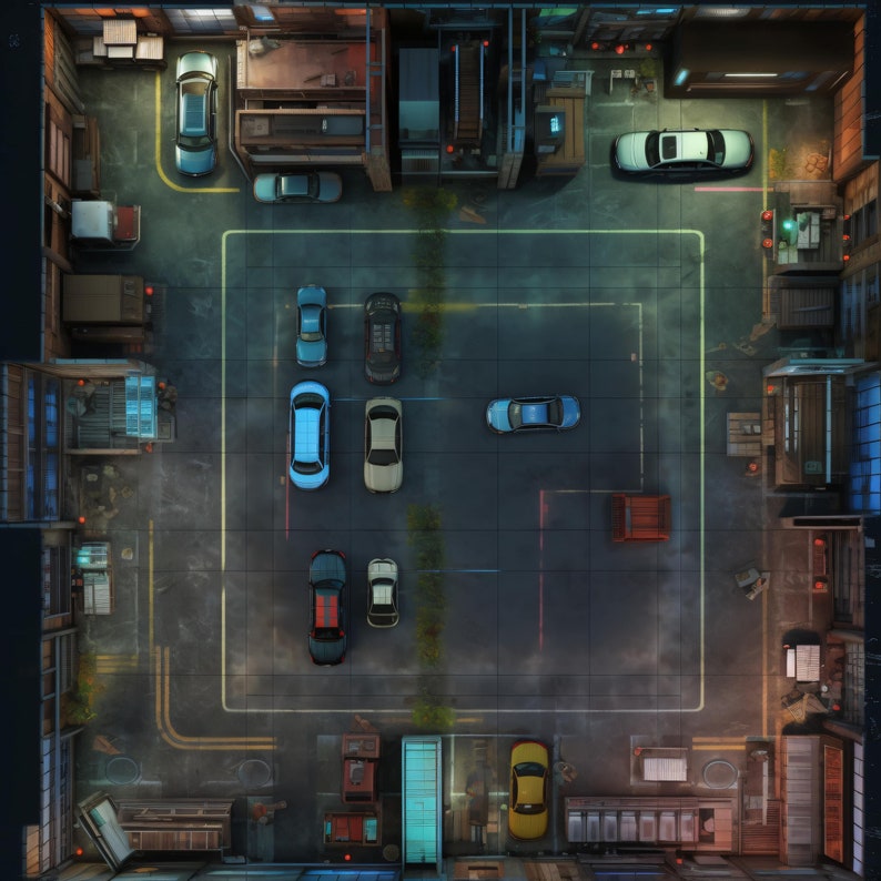 10 Cyberpunk Battlemaps, Sci Fi, Dnd Battle Map, Cyberpunk, D&D ...