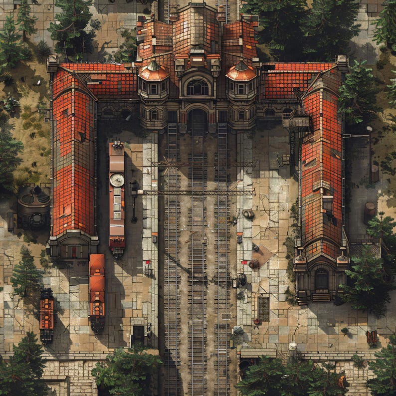 10 Cyberpunk Train / Railroad Battlemaps, Sci Fi, Dnd Battle Map, D&D ...