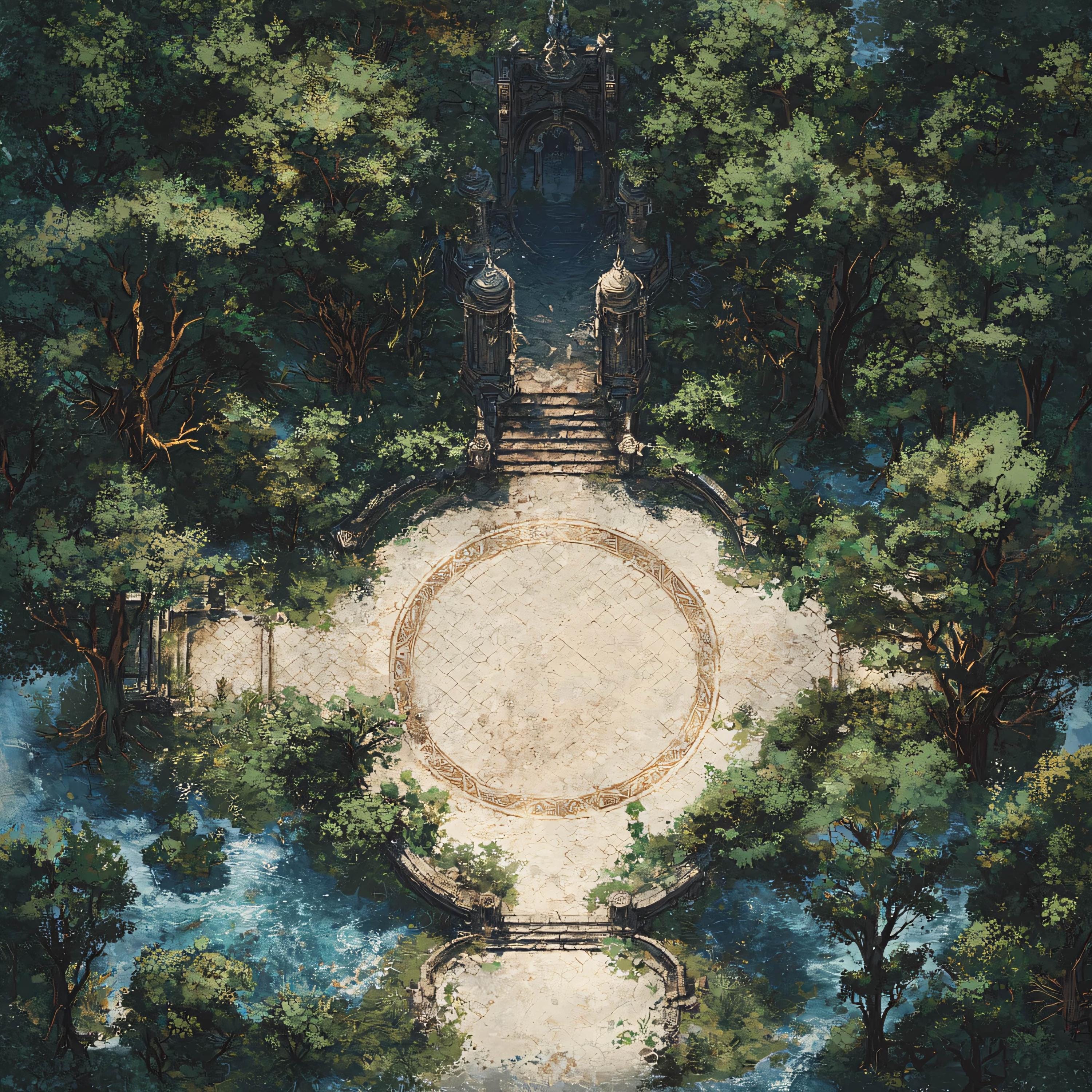 10 Shrine Battle Maps, Dnd Battle Map, Pathfinder, D&D, Battlemap ...