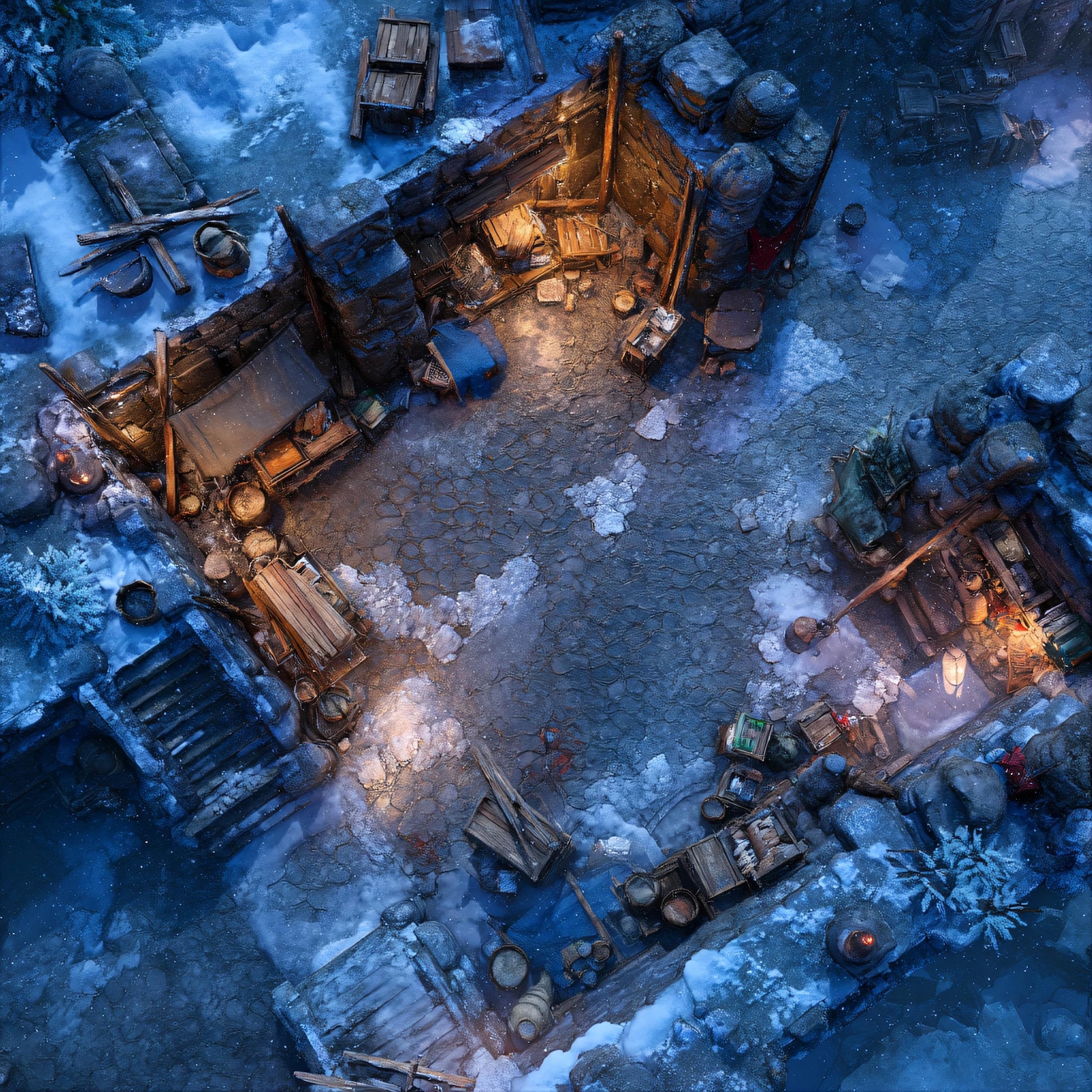 10 Gridless Ice Castle Battle Maps | VTT Pack for Dnd, Pathfinder ...