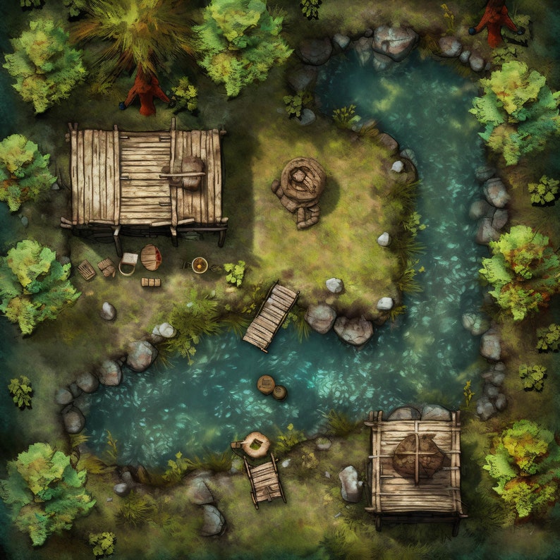 10 Swamp Battle Maps, Dnd Battle Map, Pathfinder, D&D, Battlemap ...