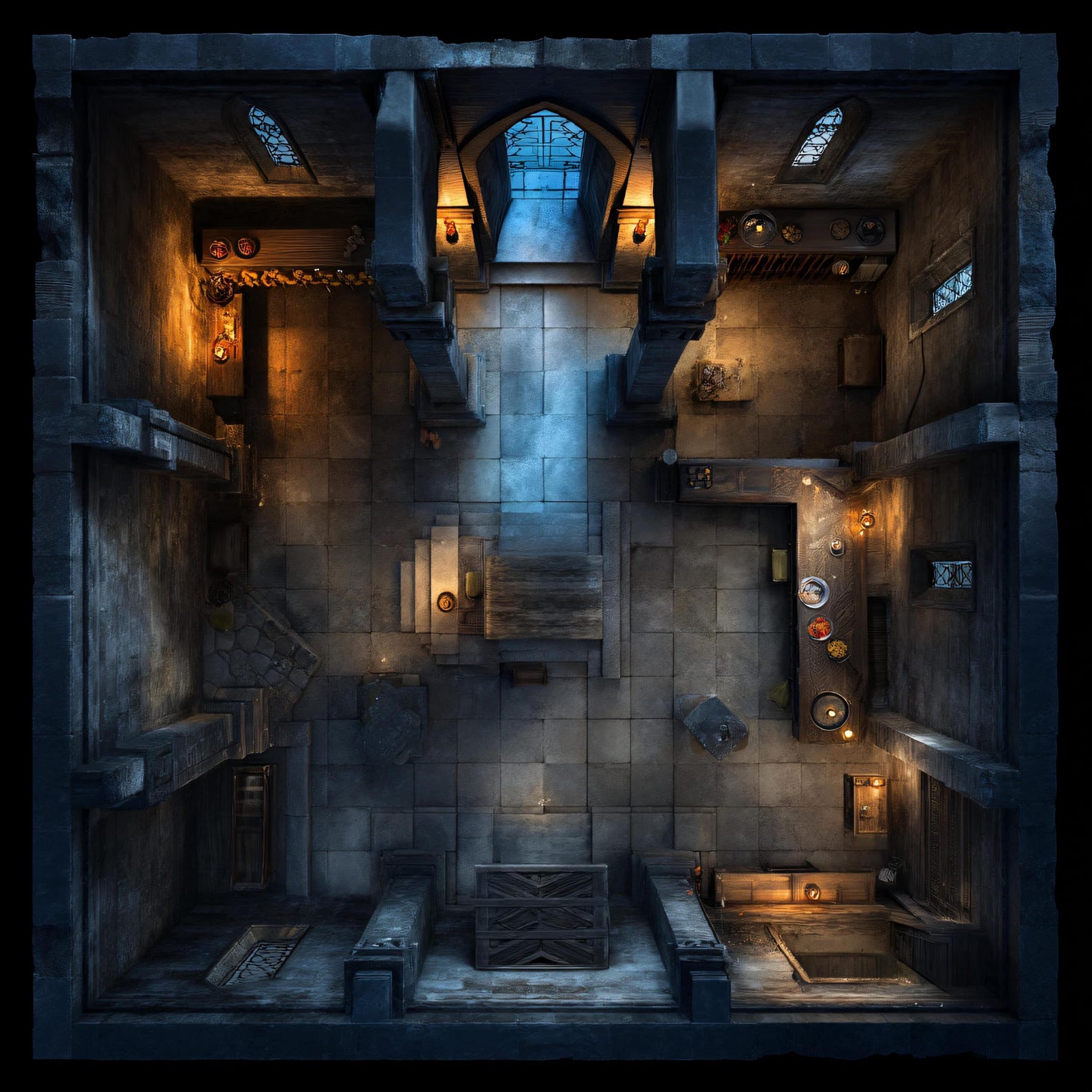 10 Horror Castle Battle Maps 2, Dnd, Pathfinder, D&D, Battlemap ...