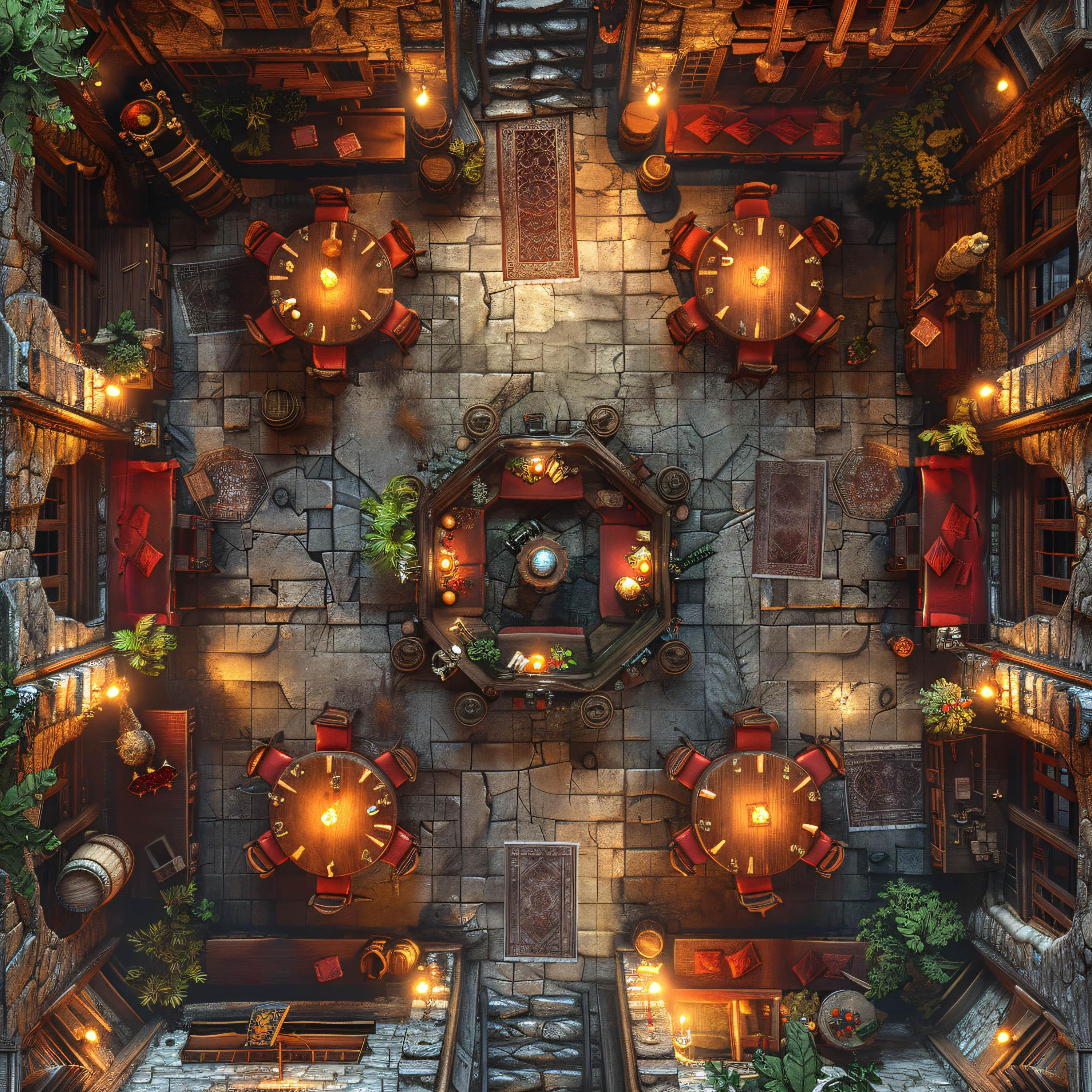 10 Taverns Battlemaps, Dnd Battle Map, Pathfinder, D&D, Dungeons and ...