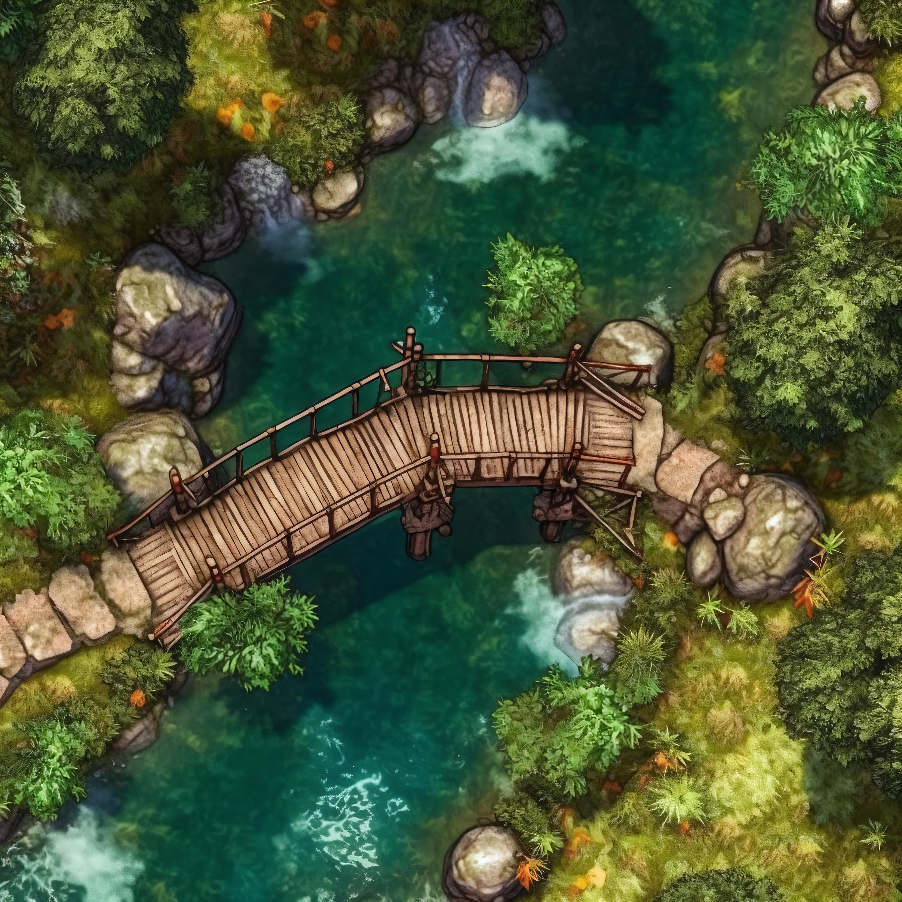 10 mapas de batalla de River Bridge mapa de batalla DnD - Etsy México