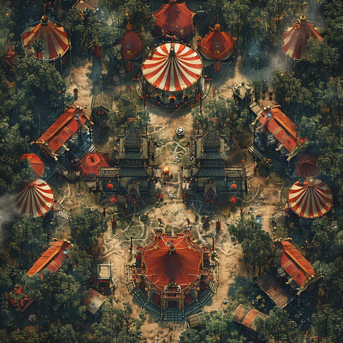 10 Carnival/circus Maps, Dnd Battle Map, Pathfinder,d&d, Battlemap, Dungeons and Dragons, Roll20 ...