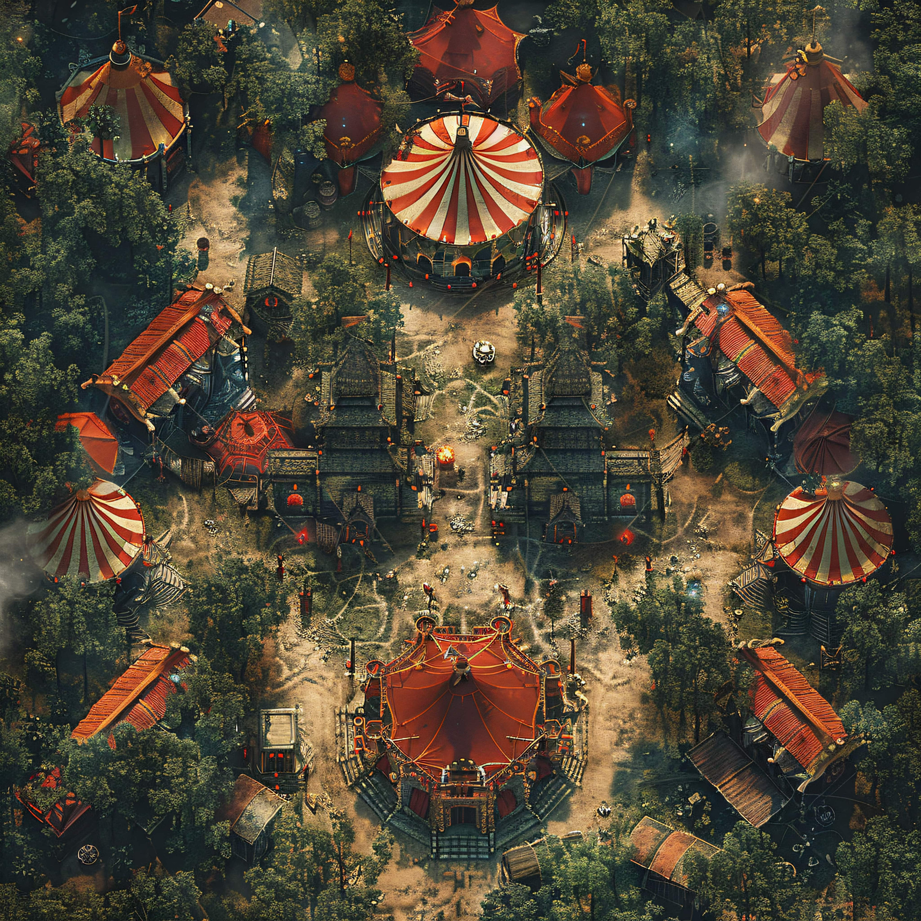 10 Carnival/circus Maps, Dnd Battle Map, Pathfinder,d&d, Battlemap ...