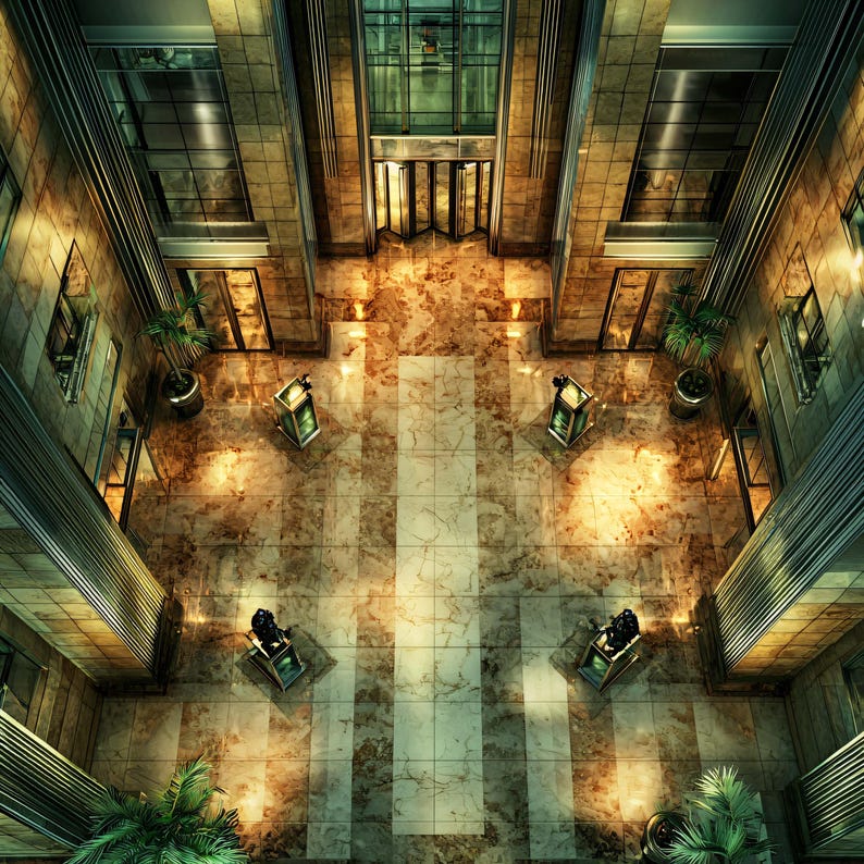 10 Cyberpunk Corpo Office Battlemaps 2, Sci Fi, Dnd Battle Map ...