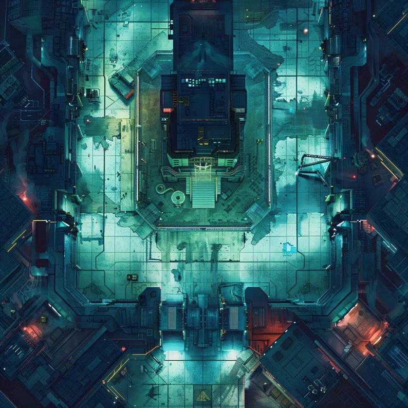 10 Cyberpunk Lab Battlemaps, Sci Fi, Dnd Battle Map, Cyberpunk, D&D ...