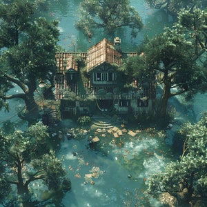 10 Swamp Battle Maps 2, Dnd Battle Map, Pathfinder, D&D, Battlemap ...