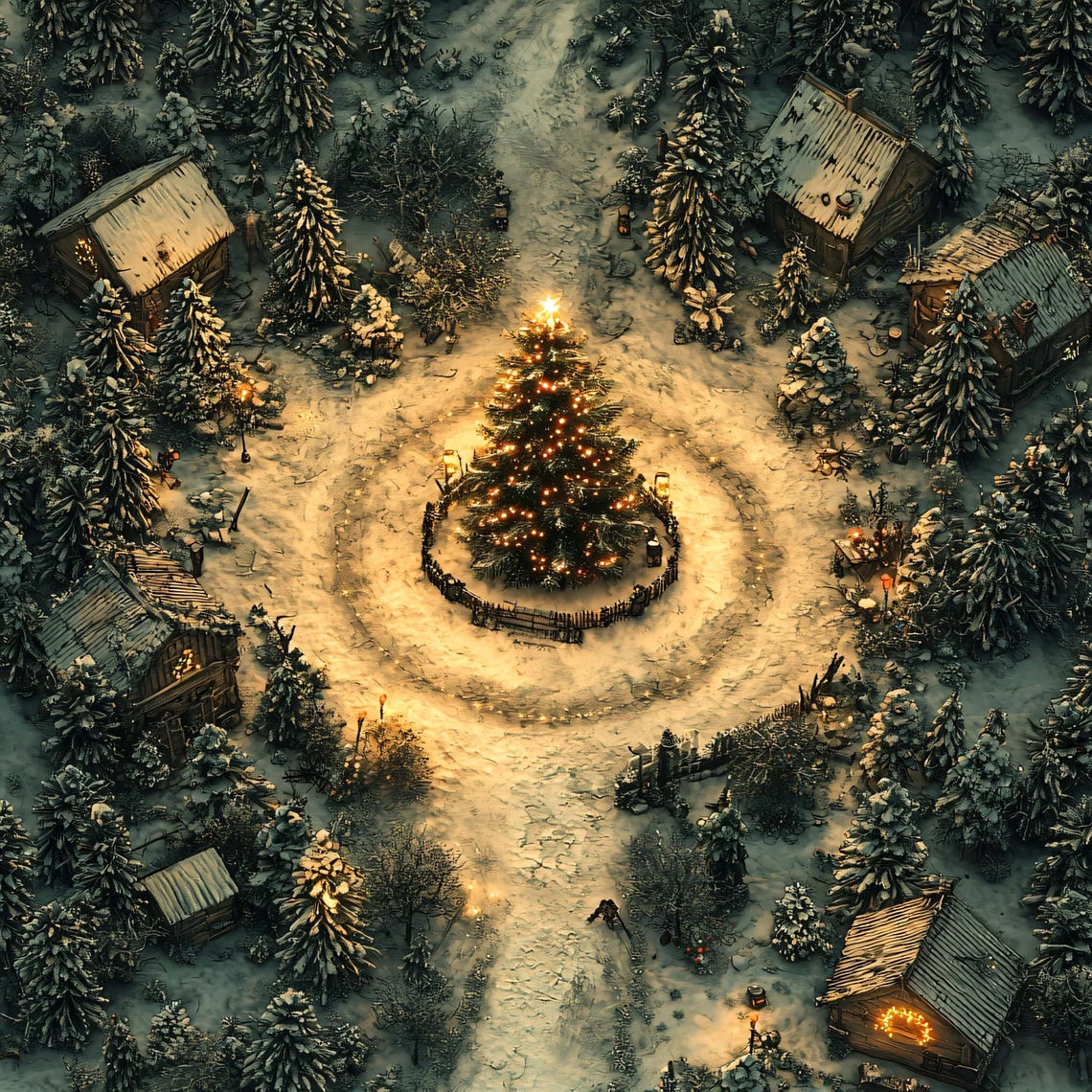 10 More Christmas / Holiday Battle Maps, Pathfinder, D&D, Dungeons and ...