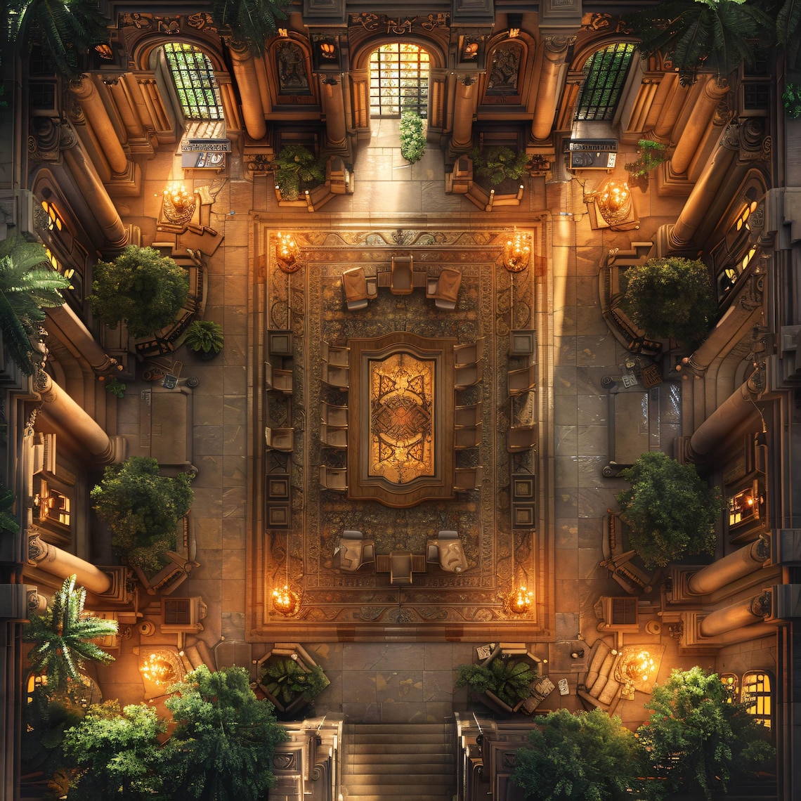 10 Manor or Estate Interior Battle Maps, Dnd Battlemap, Pathfinder, D&D ...