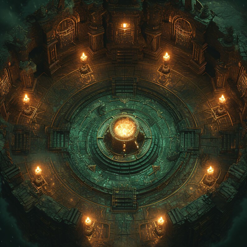 10 Gridless Dark Ritual Battle Maps | VTT Pack for Dnd, Pathfinder ...