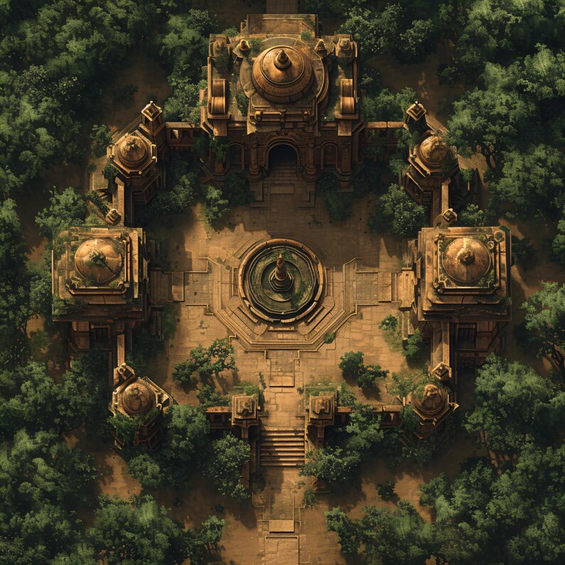 10 Shrine Battle Maps, Dnd Battle Map, Pathfinder, D&D, Battlemap ...